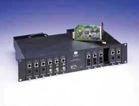Opterna Fiber Optic Media Converter, Rack Mount Fiber optic Media ...